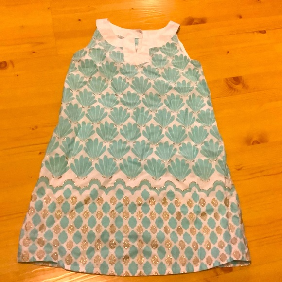 Gymboree | Dresses | Gymboree Girl Shells White Aqua Dress | Poshmark
